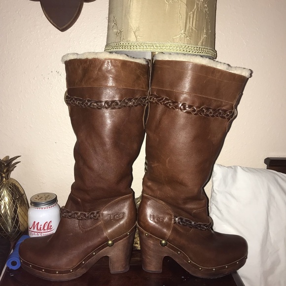 UGG | Shoes | Ugg Heel Knee Boots | Poshmark